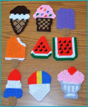 Kits & How To Sewing & Needlecraft Summertime Favorites Magnets Plastic ...