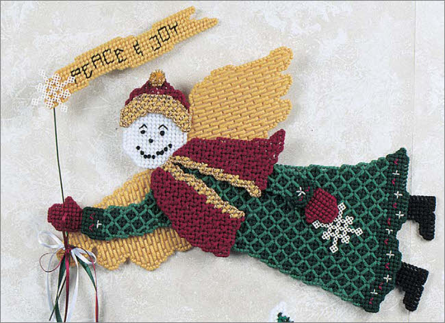 "Flying Snow Angel" | Plastic Canvas Pattern