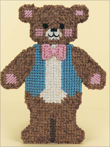 "Teddy Squeak Toy & Mobile" | Plastic Canvas Pattern