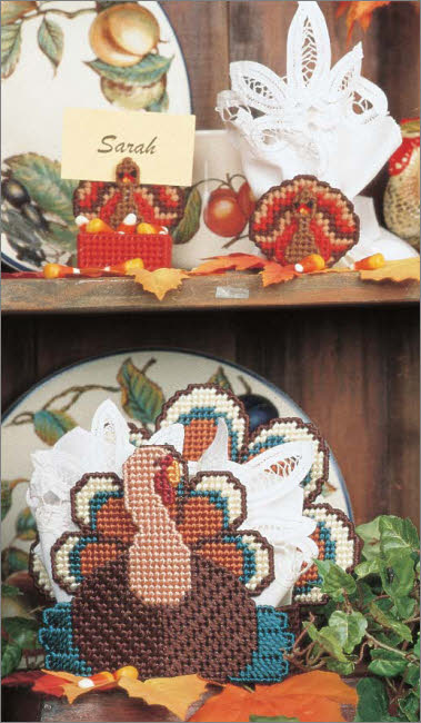 "Turkey Table Accents" | Plastic Canvas Pattern