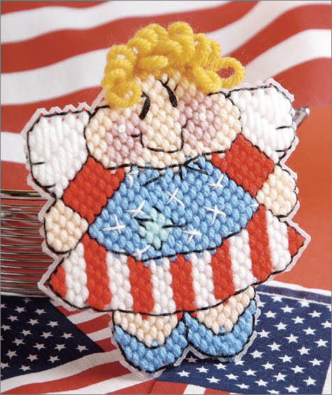 "Patriotic Angel" | Plastic Canvas Pattern