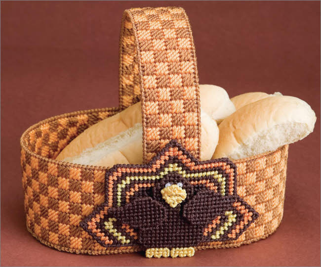 "Harvesttime Bread Basket" | Plastic Canvas Pattern