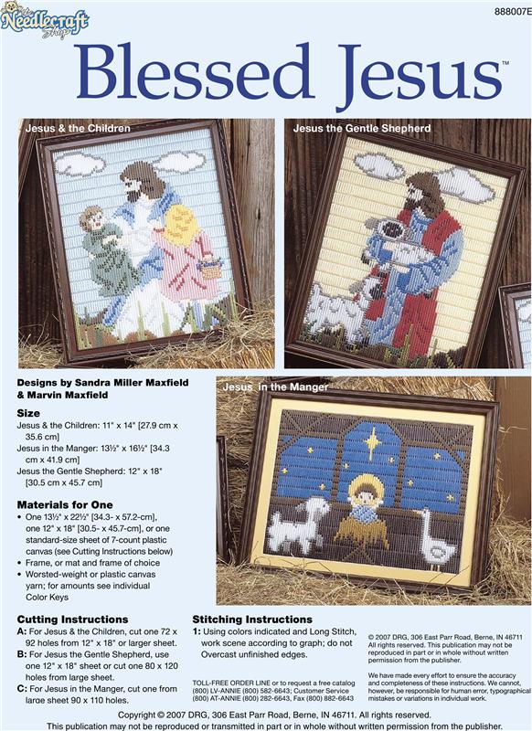 "Blessed Jesus" | Plastic Canvas Pattern