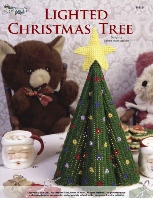 "Lighted Christmas Tree" | Plastic Canvas Pattern