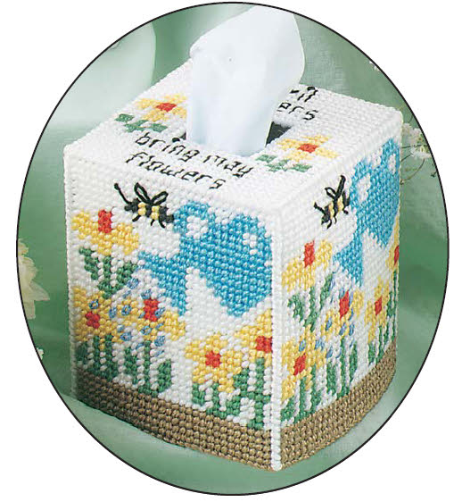 "Springtime Tissue Boxes Flower Garden"