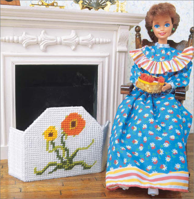 "Poppies Fire Screen" | Plastic Canvas Pattern