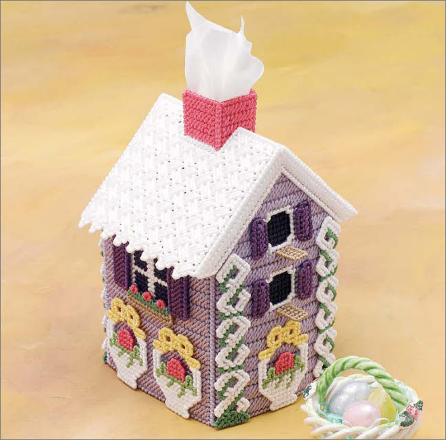 "Easter Birdhouse" | Plastic Canvas Pattern