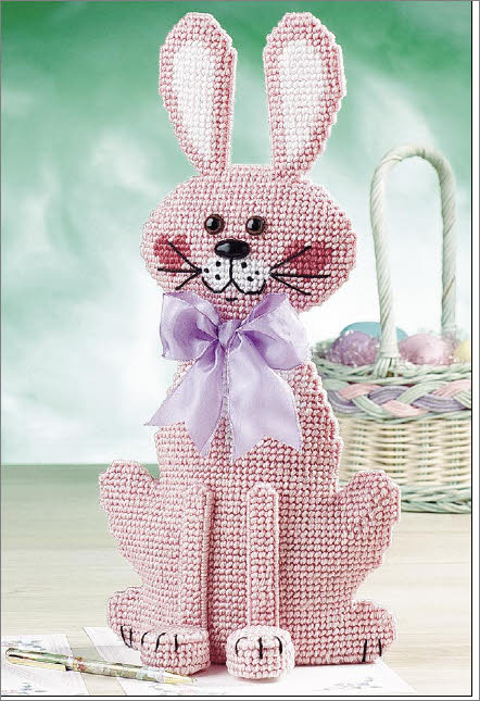 "Pink Rabbit" | Plastic Canvas Pattern