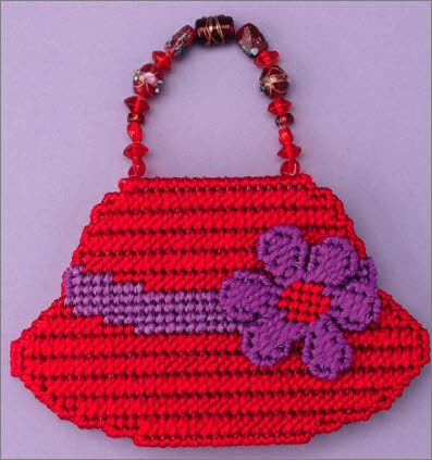 "Red Hat Mini Memo Purse" | Plastic Canvas Pattern