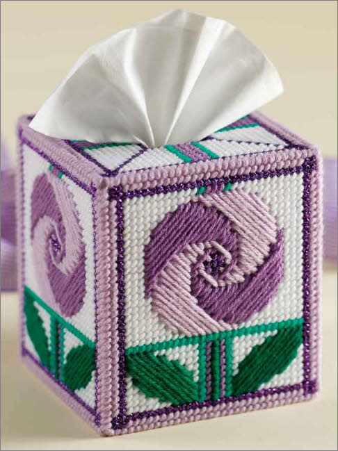 "Pinwheel Roses" | Plastic Canvas Pattern