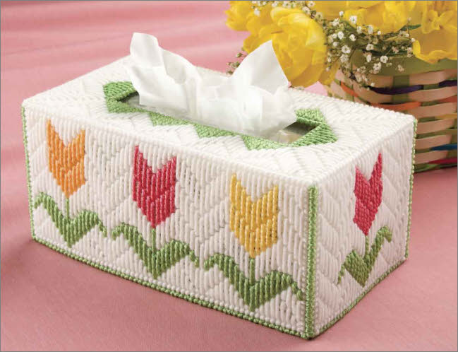 "Spring Tulip Garden" | Plastic Canvas Pattern