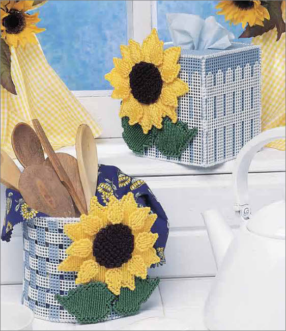 Cheery Sunflowers | Plastic Canvas Pattern