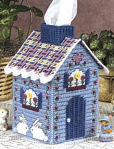 Cottage Tissue Topper | Plastic Canvas Pattern