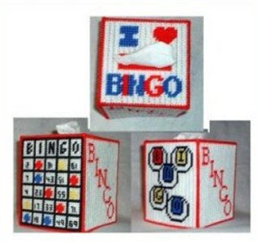 "Bingo Tissue Box Cover and Coaster Set"