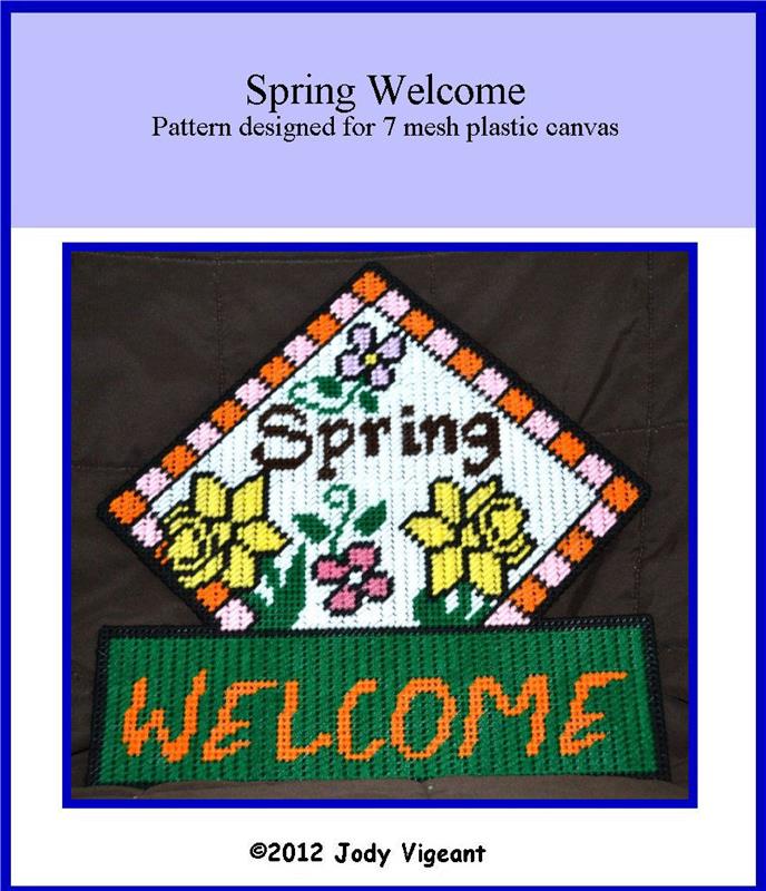"Spring Welcome" | Plastic Canvas Pattern