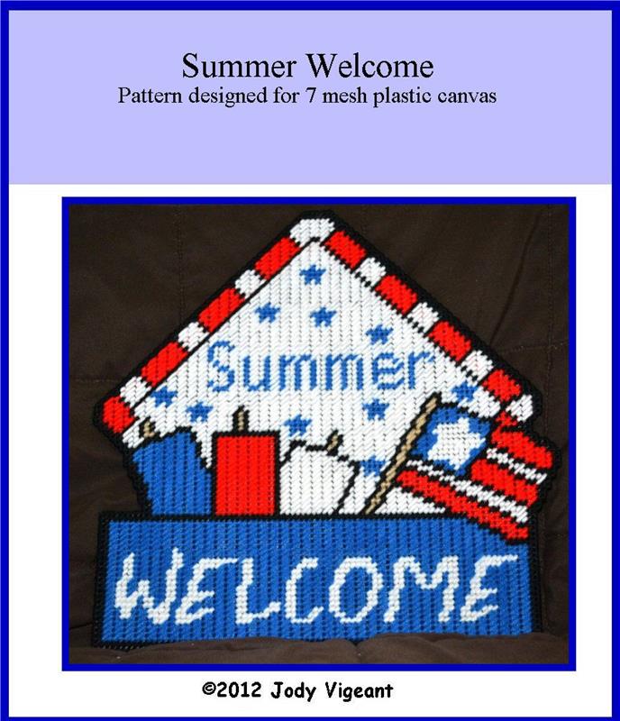 "Summer Welcome" | Plastic Canvas Pattern
