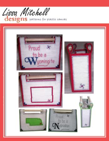 "US State Totes in Plastic Canvas"