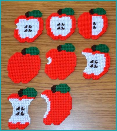 "Apple Magnets" | Plastic Canvas Pattern
