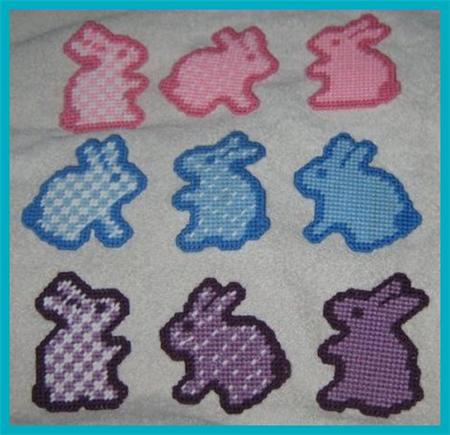 "Bunny Magnets" | Plastic Canvas Pattern