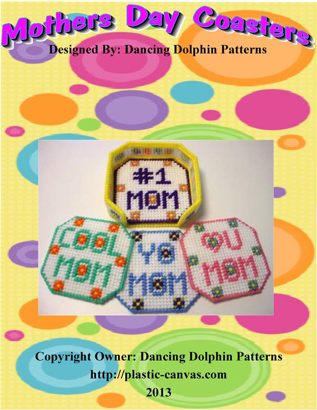"Mothers Day Coasters" | Plastic Canvas Pattern