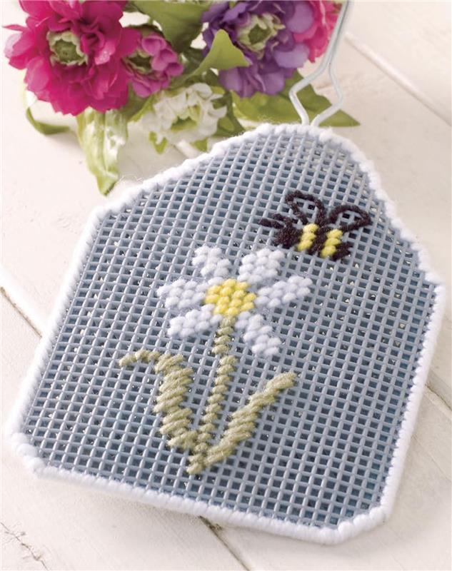 Daisy Plastic Canvas Pattern Handmade Needlepoint Plastic Canvas