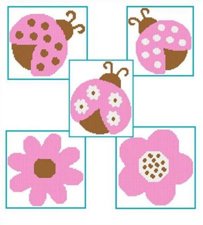 "Ladybug Room Decor Set" | Plastic Canvas Pattern