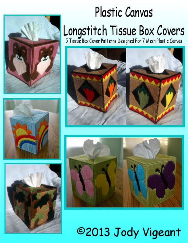 "Long Stitch Tissue Box Covers"
