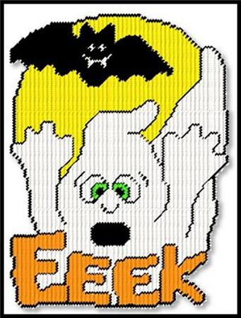 "Eeek Ghost" | Plastic Canvas Pattern
