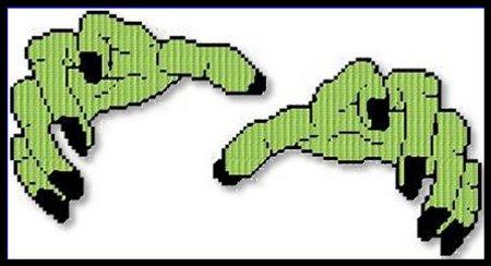 "Monster Hands" | Plastic Canvas Pattern