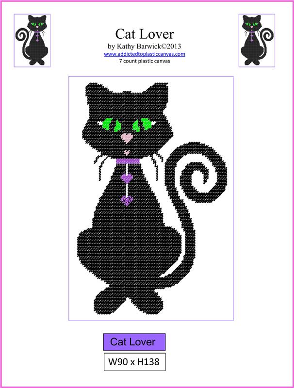 "Cat Lover" | Plastic Canvas Pattern
