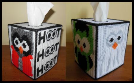 "Halloween Owls Tissue Box Cover"