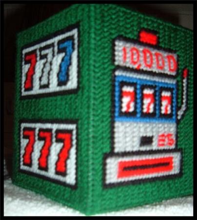 "Slot Machine Tissue Box Cover"