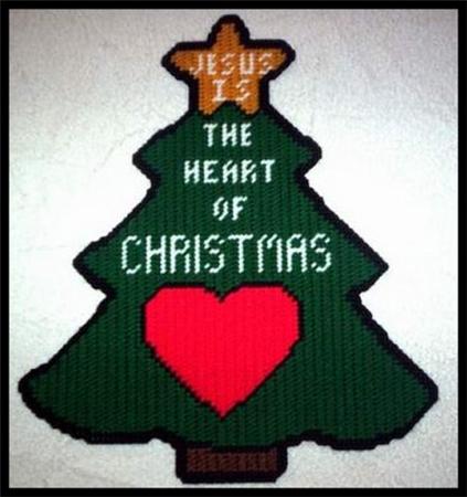 "Jesus Is The Heart" | Plastic Canvas Pattern