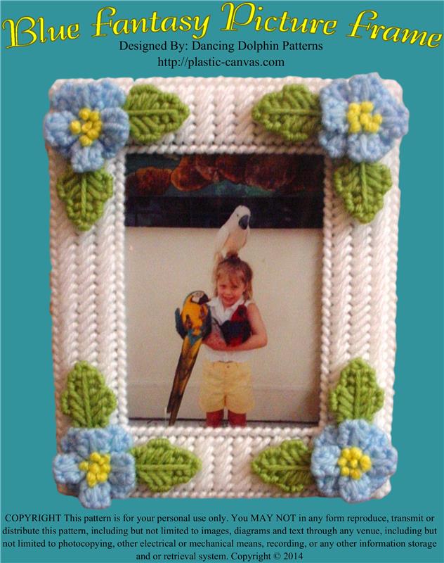 "Blue Fantasy Picture Frame"