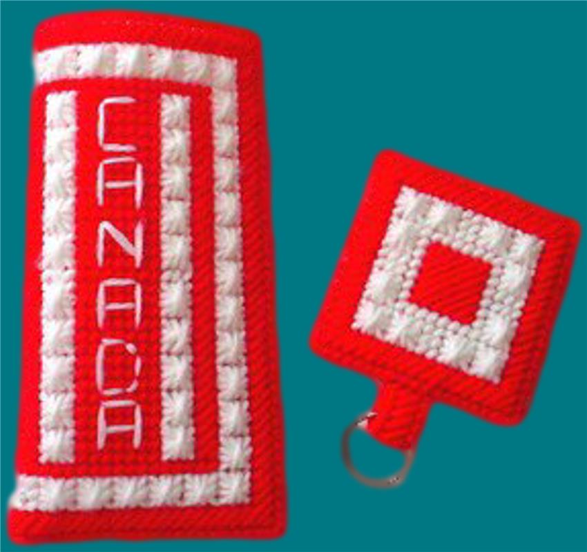 "Canadian Eyeglass Case and Keychain Set"