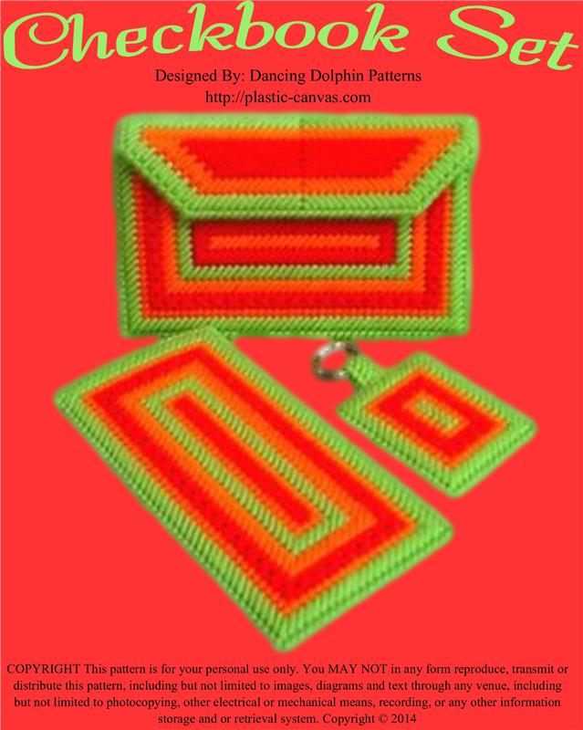 "Checkbook Set" | Plastic Canvas Pattern