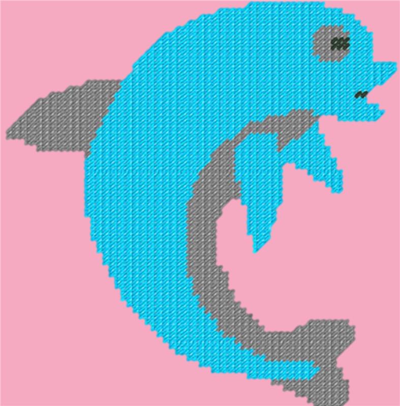 "Dollie the Dolphin" | Plastic Canvas Pattern