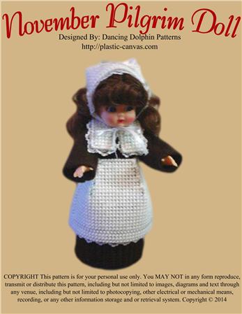 "November Pilgrim Doll" | Plastic Canvas Pattern