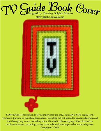 "TV Guide Book Cover" | Plastic Canvas Pattern
