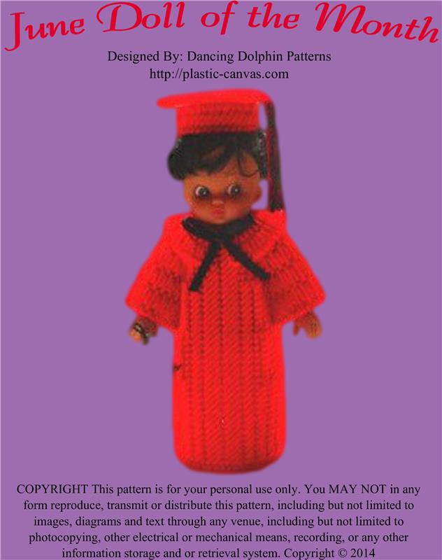"June Doll of the Month" | Plastic Canvas Pattern