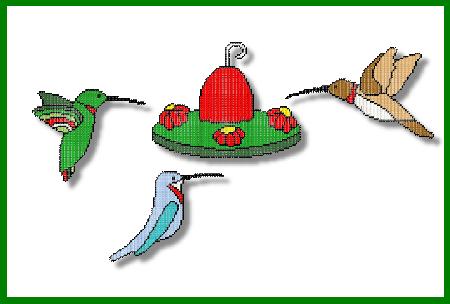"Hummingbird Set" | Plastic Canvas Pattern