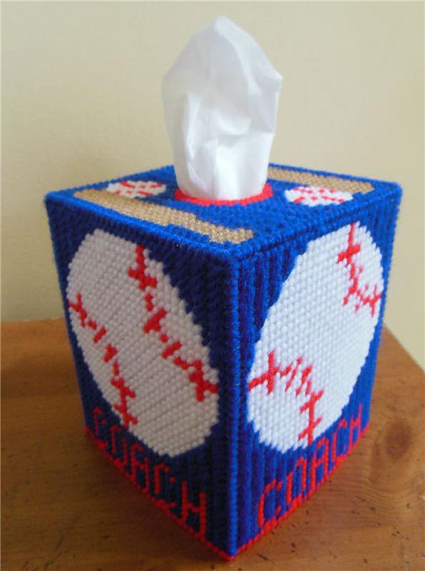 "Baseball Coach Tissue Box Cover"