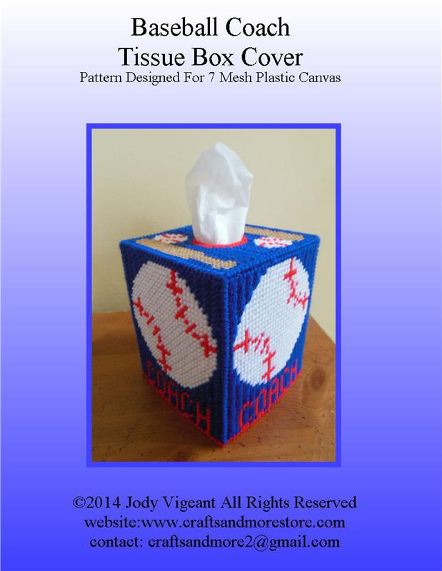 "Baseball Coach Tissue Box Cover"