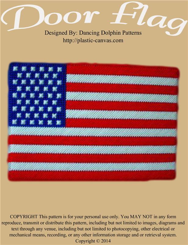 "Door Flag" | Plastic Canvas Pattern
