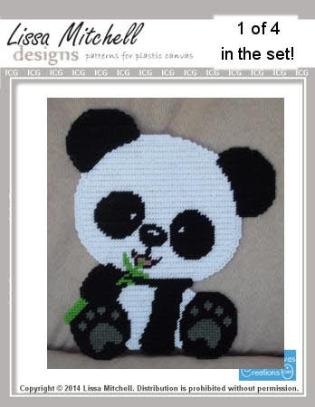 "Cute Panda Eating Bamboo Wall Hanging"