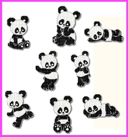 "Panda Pals Set" | Plastic Canvas Pattern