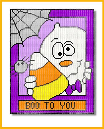 "Boo To You" | Plastic Canvas Pattern