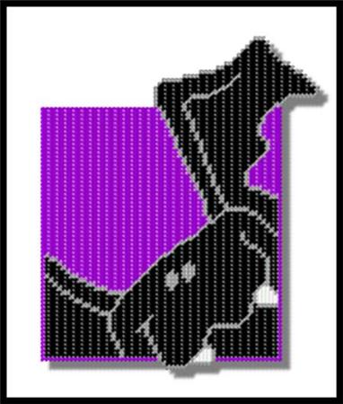 "Halloween Block Bat" | Plastic Canvas Pattern