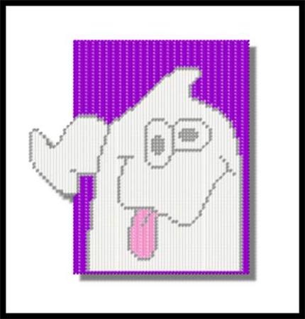 "Halloween Block Ghost" | Plastic Canvas Pattern