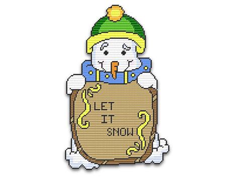 "Let It Snow Wall Hanging" | Plastic Canvas Pattern